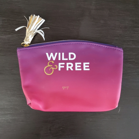 ipsy | Bags | Ipsy Bag Pink Purple Ombre Wild Free Gold Tassel | Poshmark